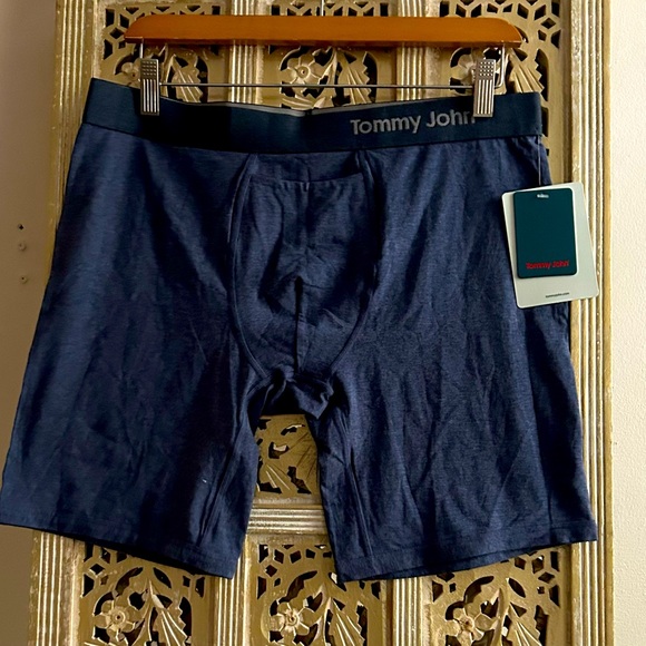 Tommy John | Underwear & Socks | New Tommy John Mens Second Skin Boxer Briefs Cool Cotton Navy ...